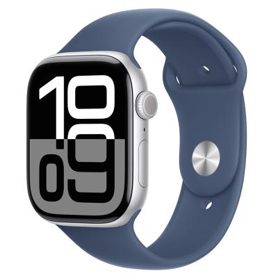 Apple Watch Series 10 46 мм (серебристый корпус, синий ремешок) смарт ...